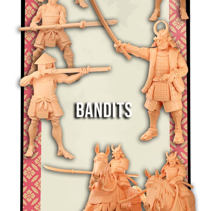 3D Printable Samurai Rising Pack by Saga Miniatures